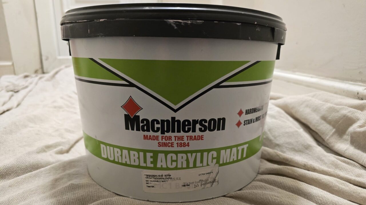 MacPherson Durable Acrylic Matt Review - Decorator's forum UK